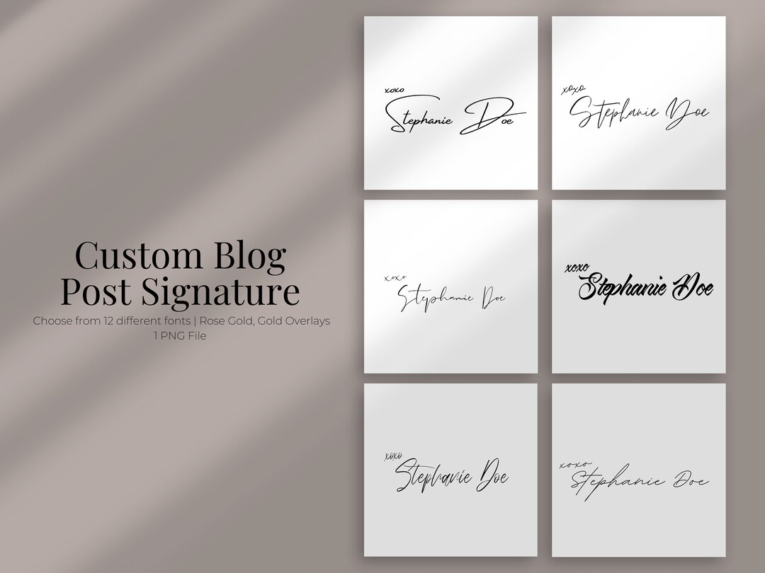 Blog Post Signature | Custom Signature | Email Signature | Calligraphy ...