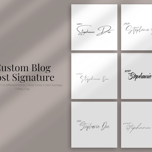 Post Signature Blog Signature Email Signature Custom - Etsy