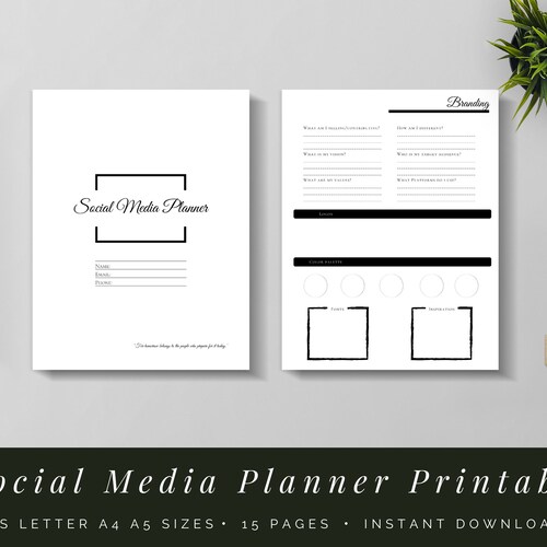 Printable Influencer Planner Social Media Planner A4 A5 Desk - Etsy Canada