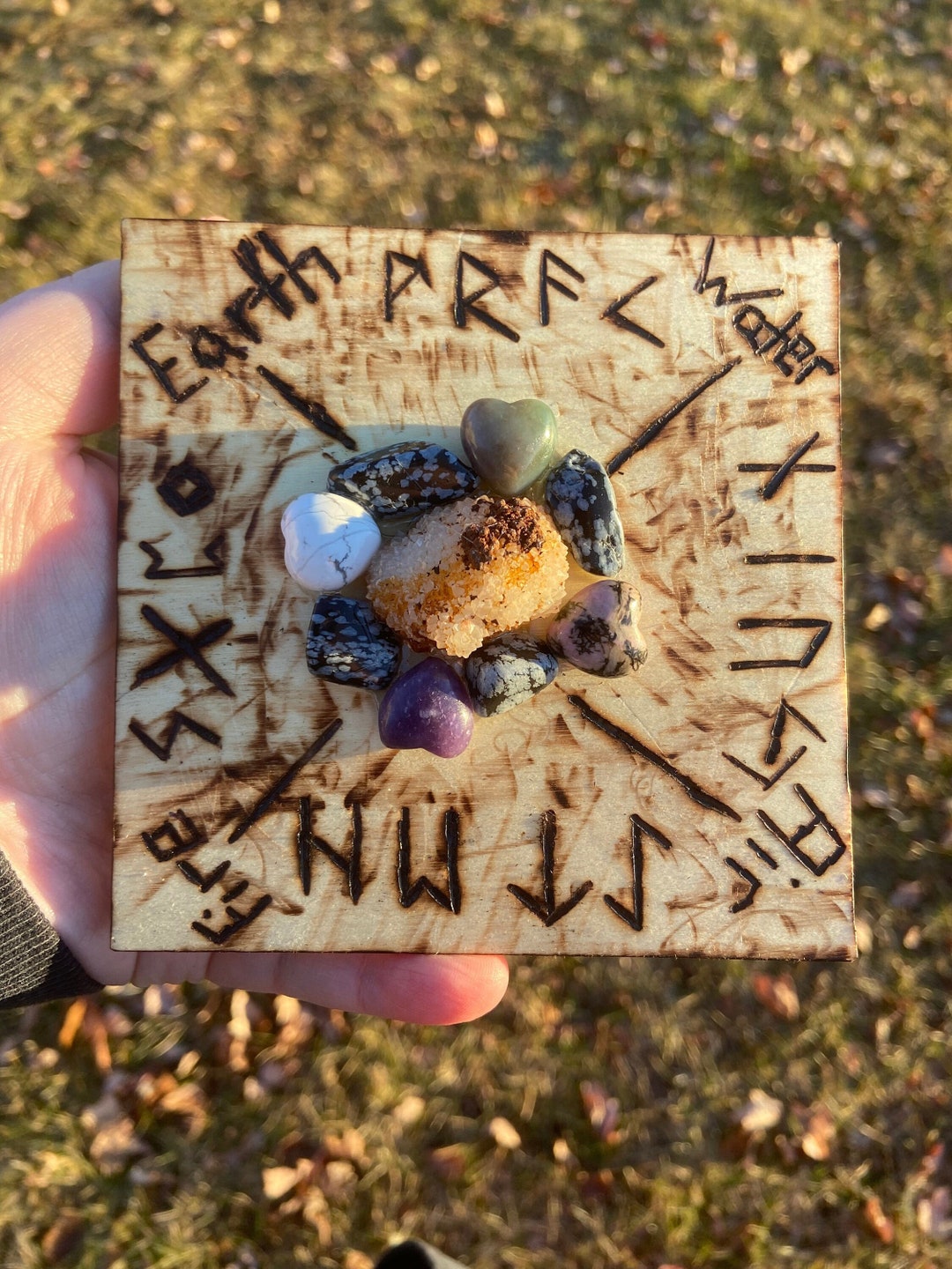 Wood Burned Mini Altar Table - Etsy