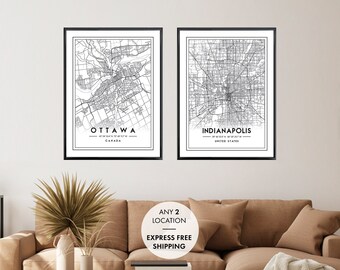 Map of City Poster | Etsy