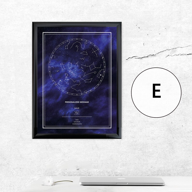 Carte des étoiles personnalisée Impression de carte de ciel - Etsy France