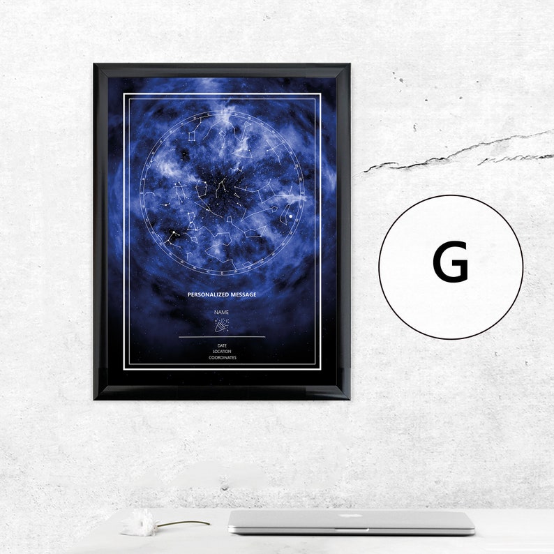 Carte des étoiles personnalisée Impression de carte de ciel - Etsy France