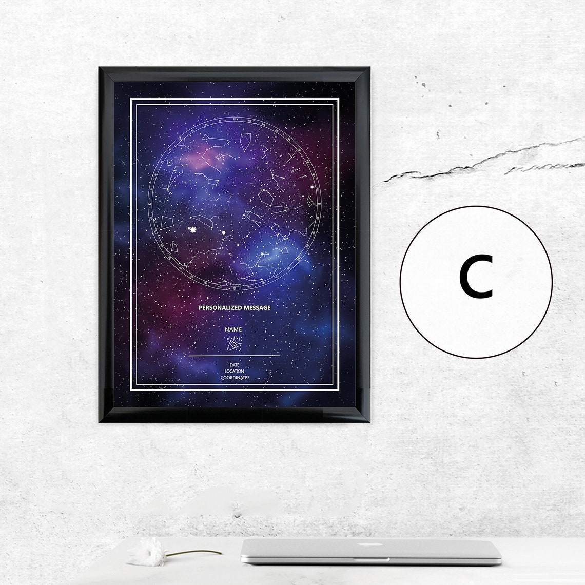 Carte des étoiles personnalisée Impression de carte de ciel - Etsy France
