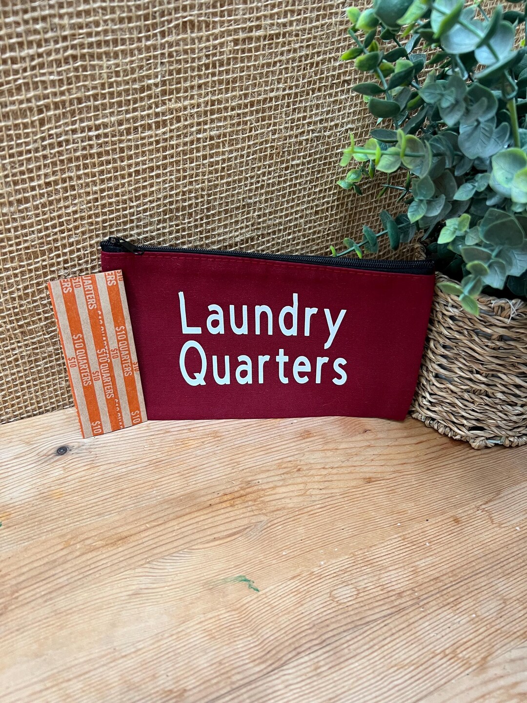 Canvas Bag Mauve Maroon "laundry Quarters" for Your College Student ...