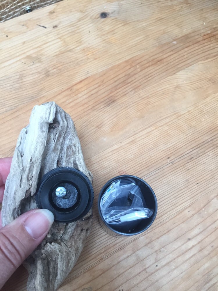 Geocache Driftwood Camo Film Size Canister Caching Container Hide and ...