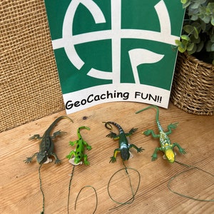 Geocache Lizard Gecko Micro Cache - Caching Container Hide & Seek Cache ...
