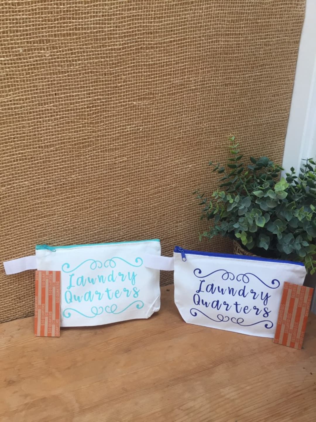 Canvas Bag Blue "laundry Quarters" for Your College Student - Storage ...