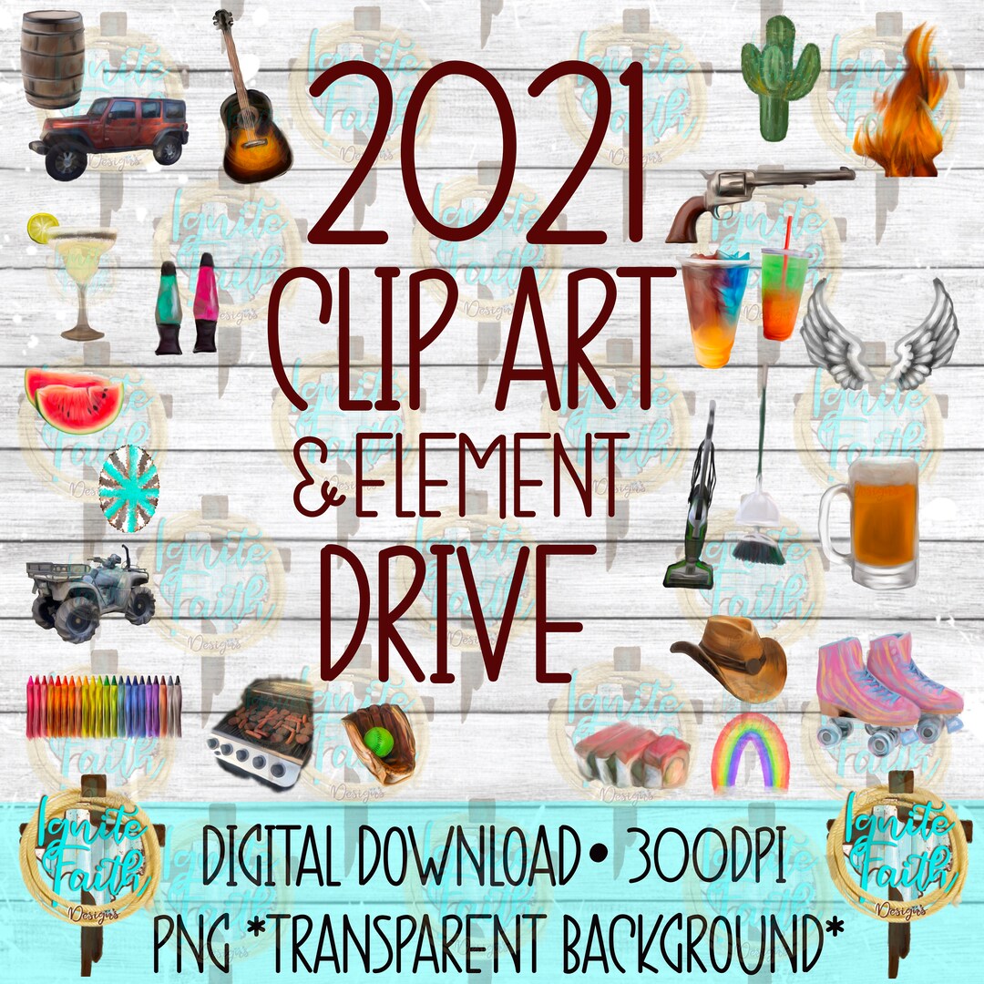 Clip Art Element Bundle Drive 2021 DIGITAL DOWNLOAD-PNG - Etsy