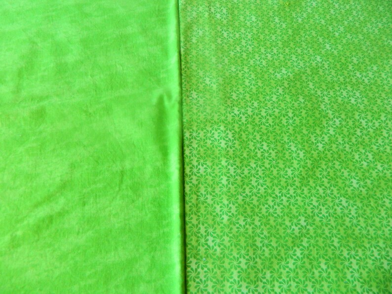 Cotton Lime Green Batik Prewashed Fabric up to 2.47 Yards Long by 43 ...
