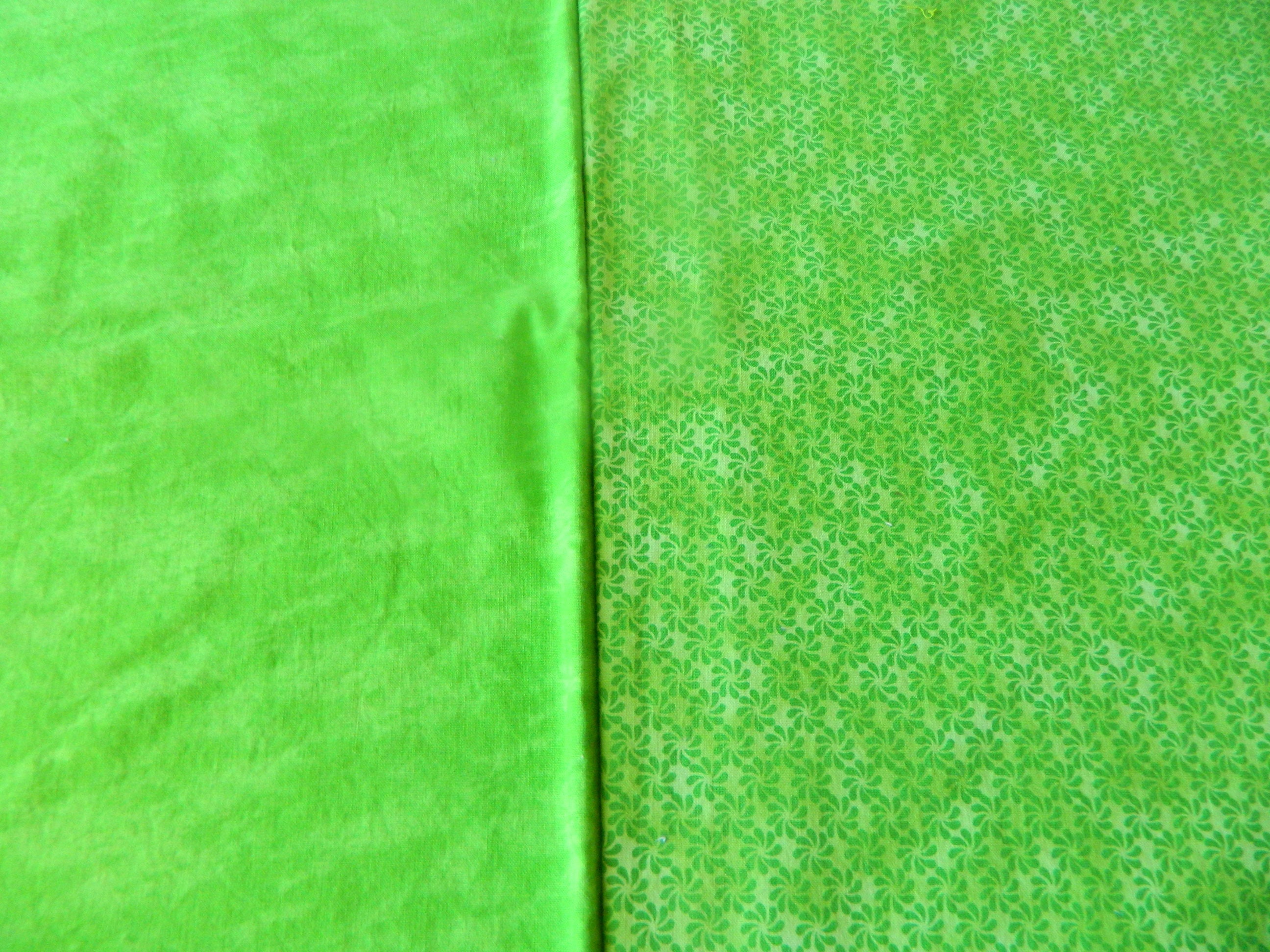 Cotton Lime Green Batik Prewashed Fabric up to 2.47 Yards Long by 43 ...