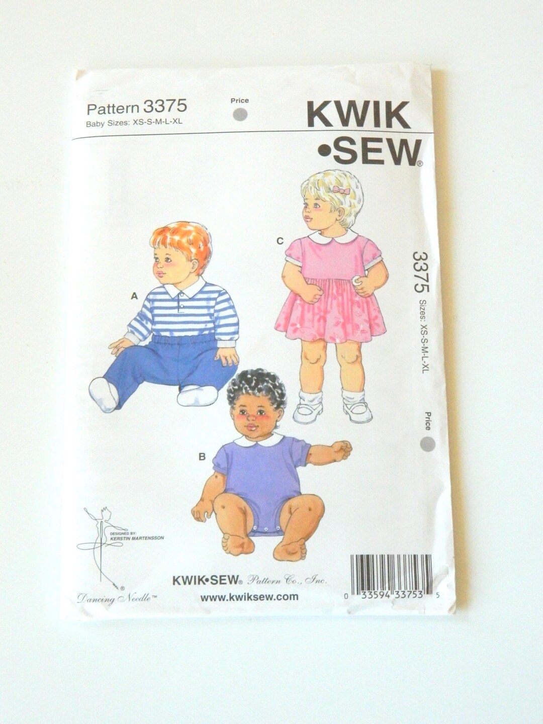 Kwik Sew 3375 Baby Clothes Pattern, Dress, Bodysuit, Pants (XS-XL) - Etsy