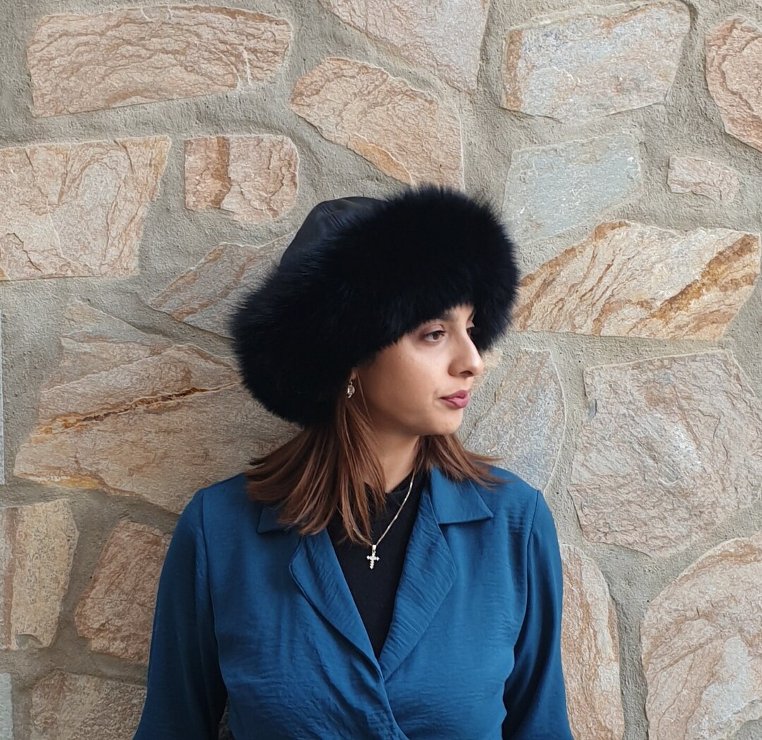 Fur Hat,fox Fur and Real Leather Hat,real Fur Hat - Etsy