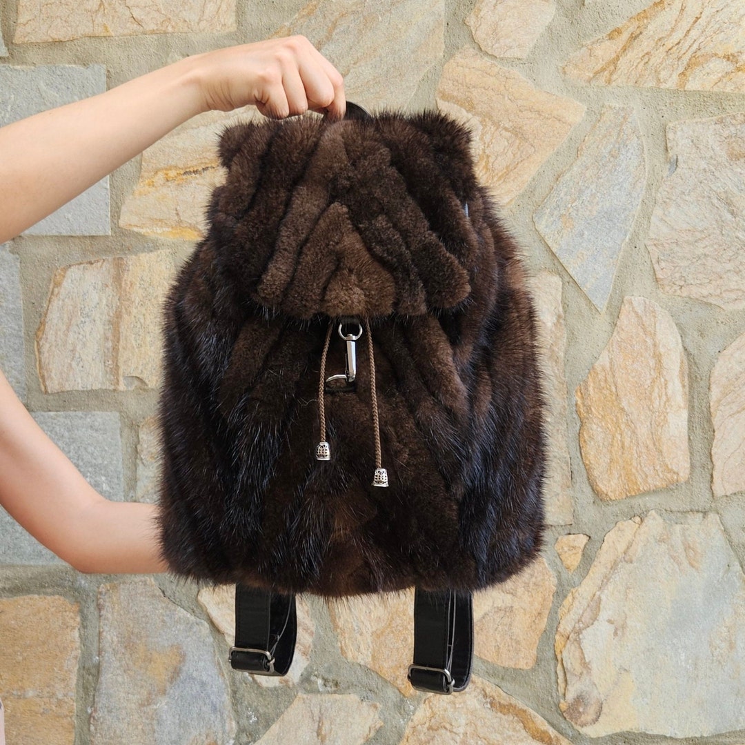 Fur Bag,real Fur Backpack,mink Fur Bag - Etsy
