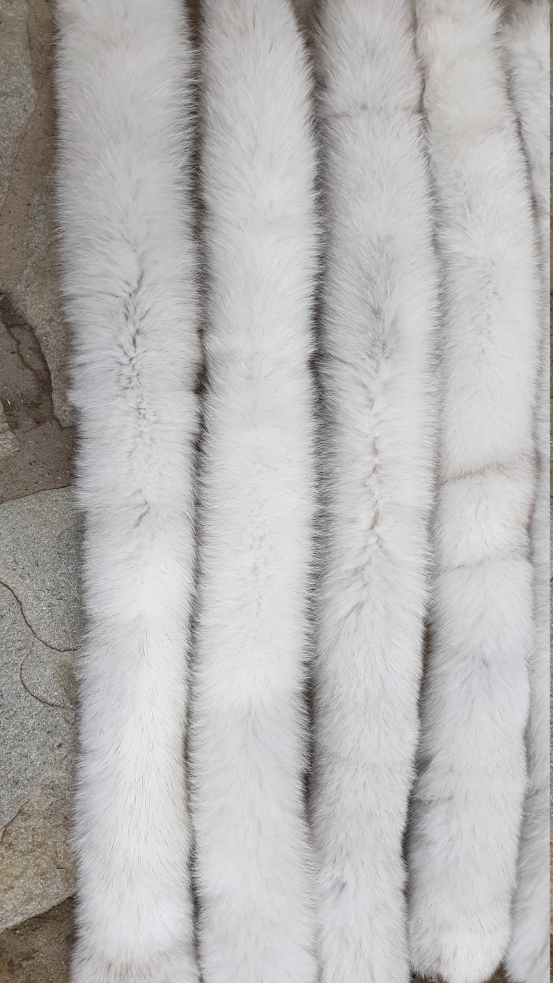 Fur Strips Natural Blue Fox Stripsreal Fox Fur - Etsy