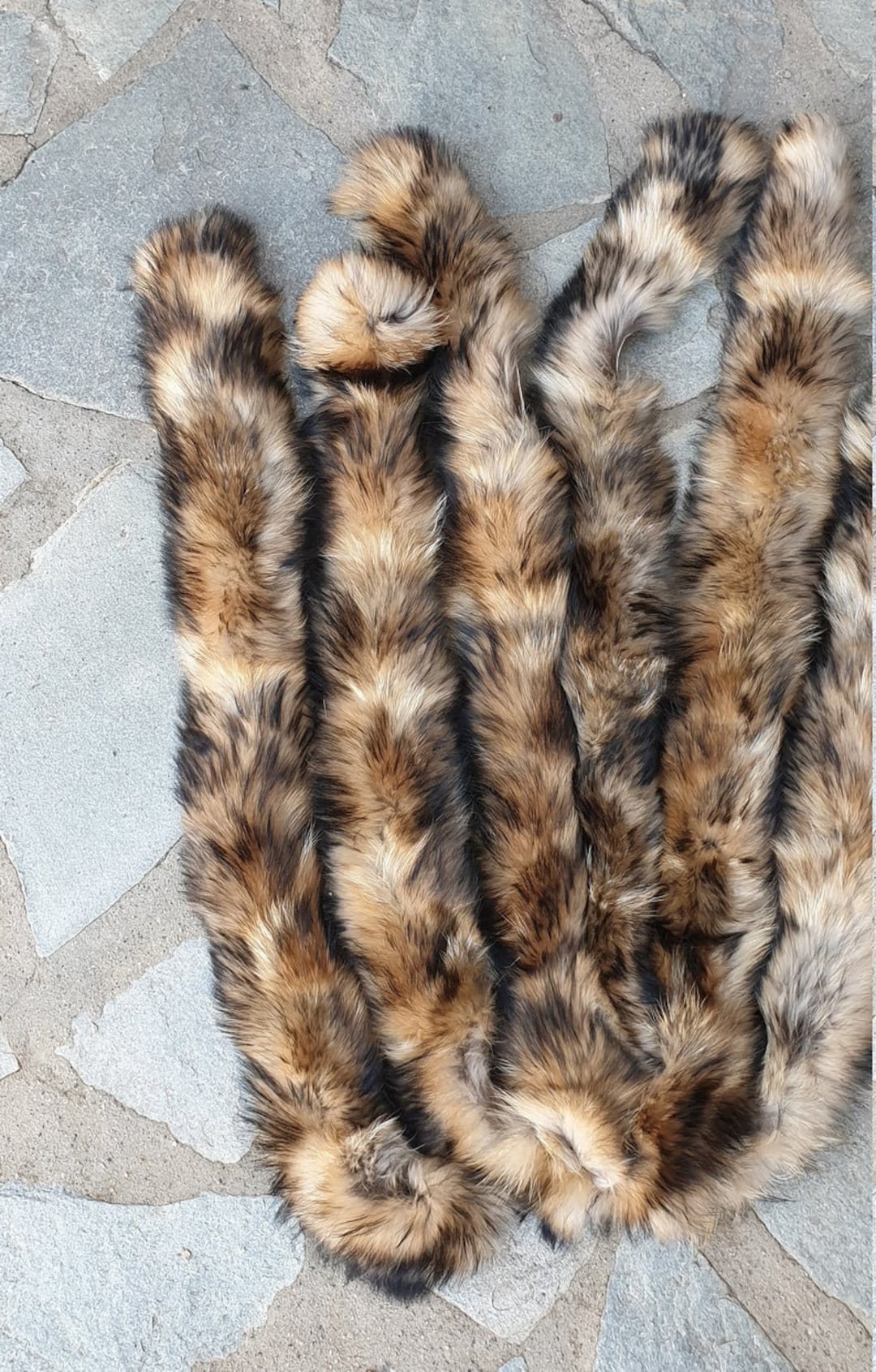 Fur Stripes,fur Trims,fin Raccoon Fur Strips, 39.37 Inches - Etsy