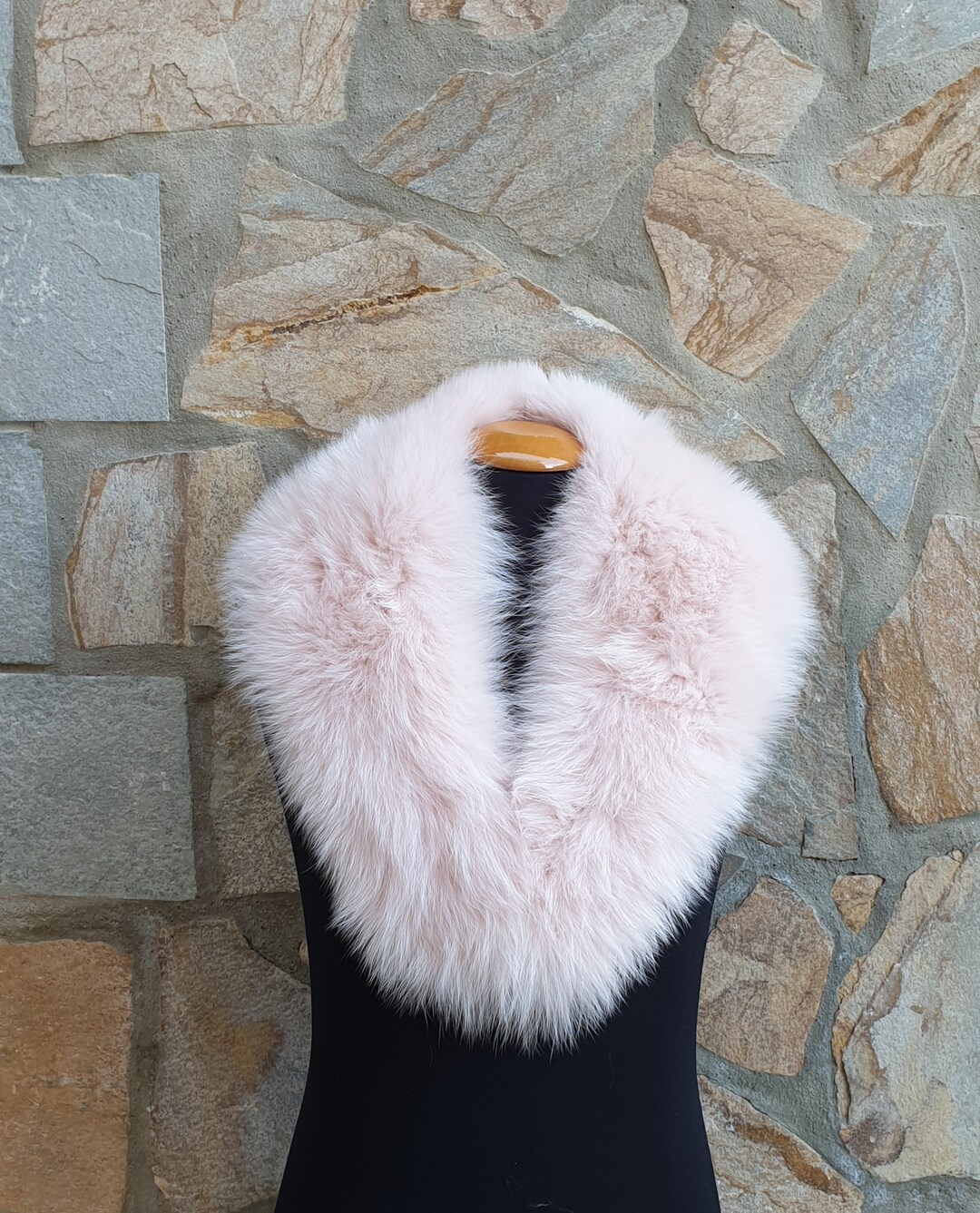 Fur Collar,fox Fur Collar,real Pink Fur Collar - Etsy