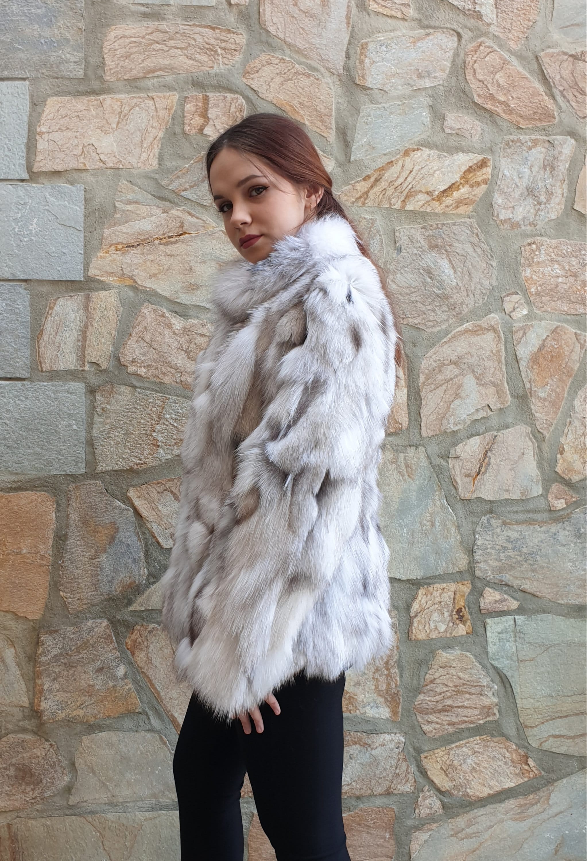 Fur Jacketfox Fur Jacketreal Fox Fur - Etsy