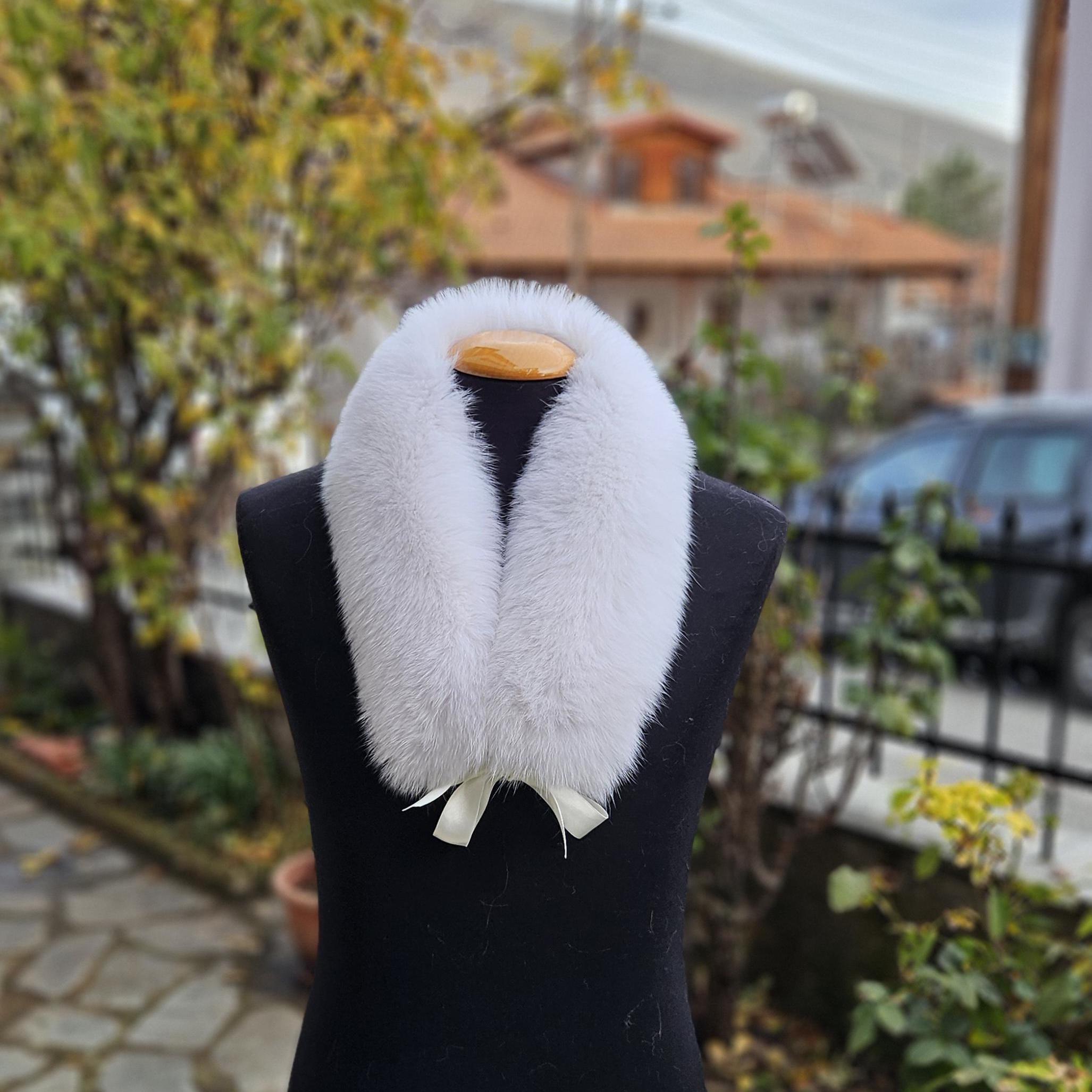 Fur Collar,fox Fur Collar,white Fox - Etsy