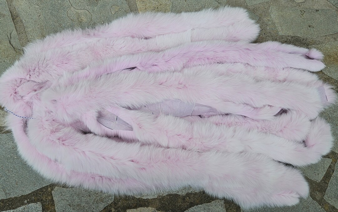 Fur Strip,light Pink Fox Fur Trim,real Fur Strip - Etsy