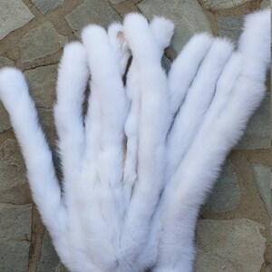 Fur Strip,fox Fur Trim,real Fur White Strip,39.37 Inches - Etsy