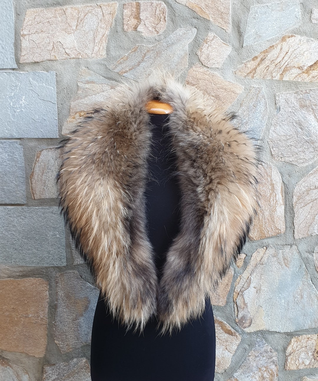 Handmade Fin Raccoon Fur Collar - Long Scarf - Made in Greece - Etsy