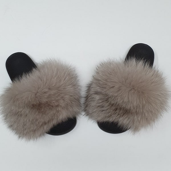 Fluffy Slides - Etsy