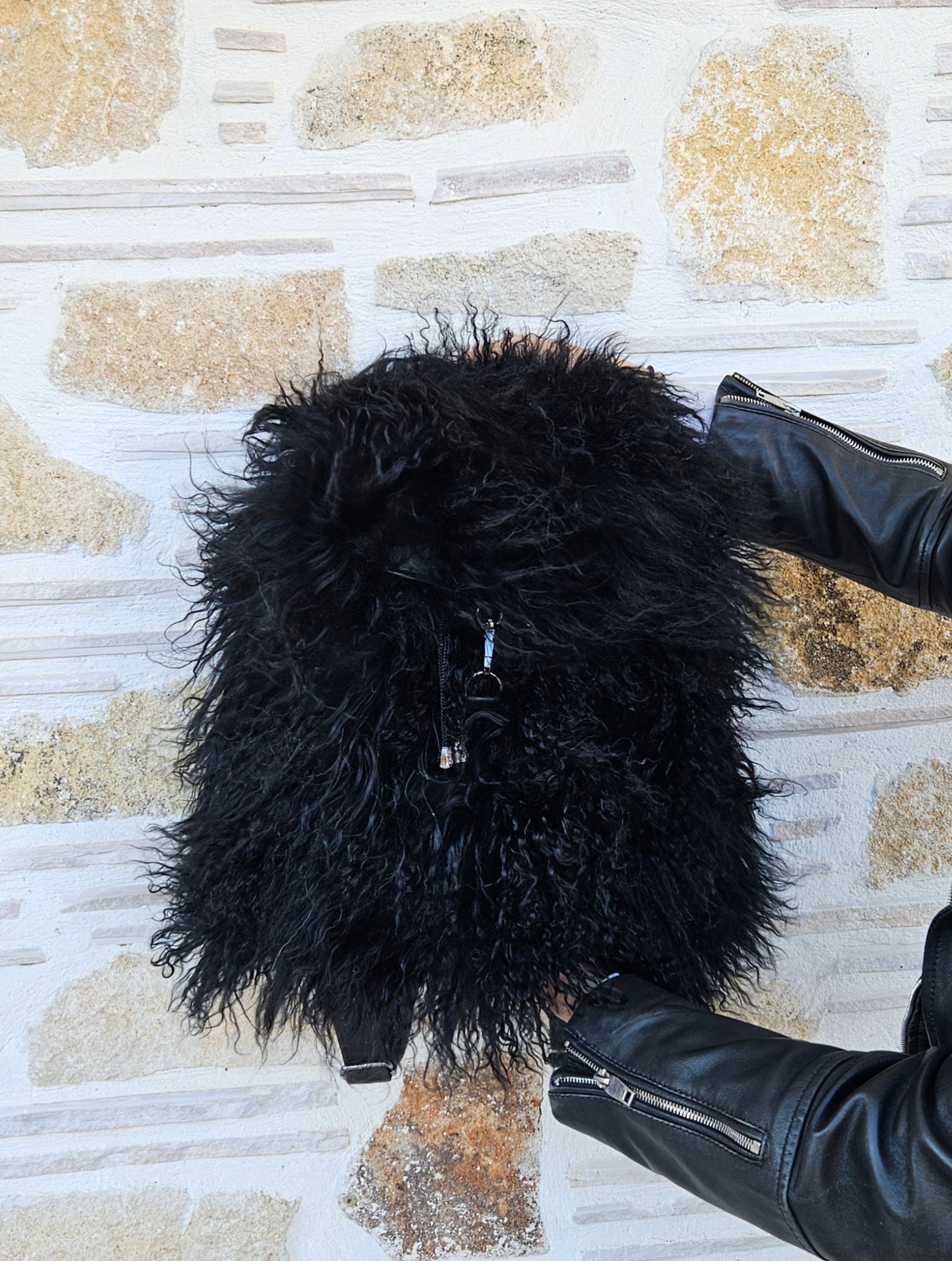 Fur Bag,real Fur Backpack,mongolian Fur Bag - Etsy