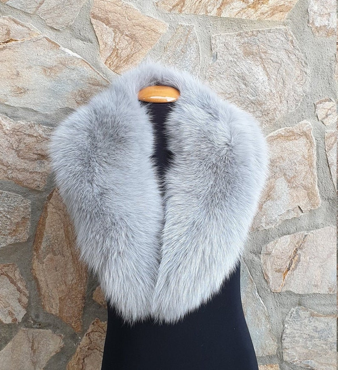 Fur Collar, Fox Fur Collar,gray Fur Collar - Etsy