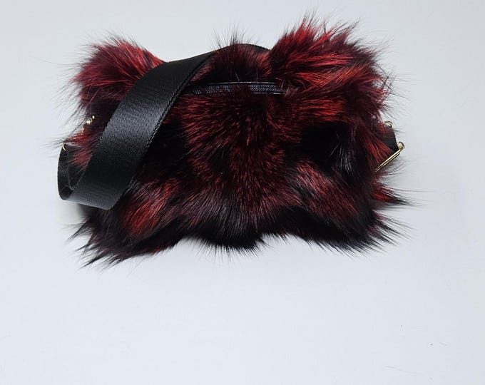 Medium Fluffy Red Bag - Red Fuzzy Purse - Y2k Tote Bag - Red Purse - Etsy