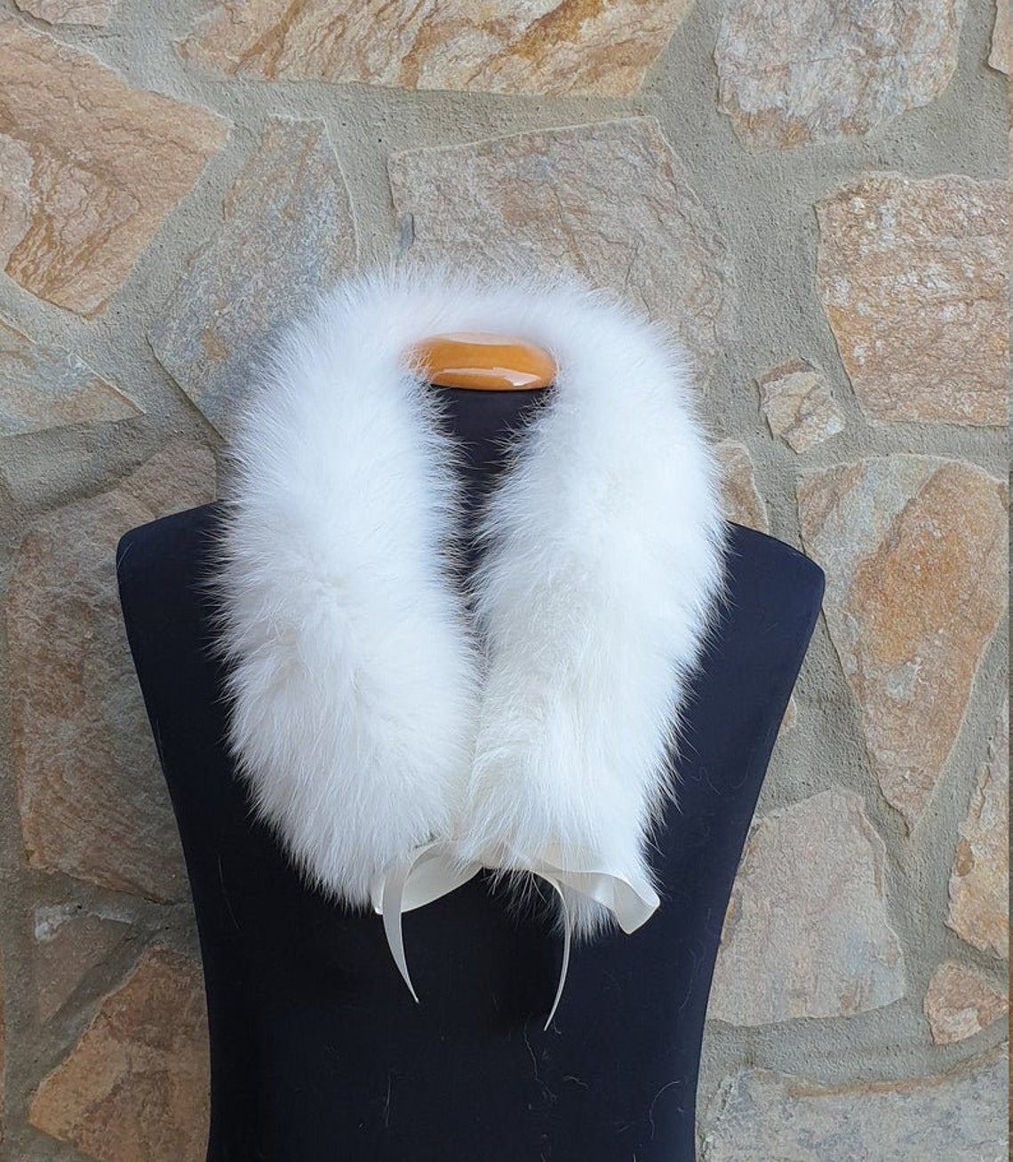 Fur Collarfox Fur Collarwhite Fox - Etsy