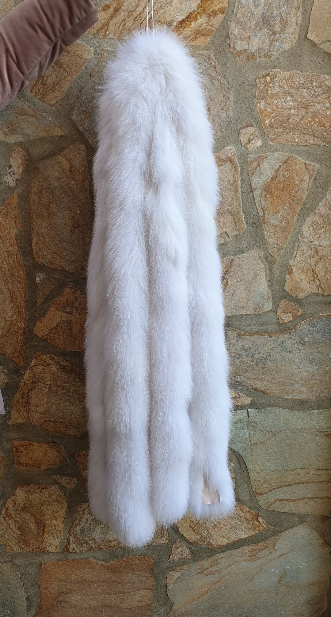 Fur Strip,fox Fur Trim,real Fur White Strip,39.37 Inches - Etsy