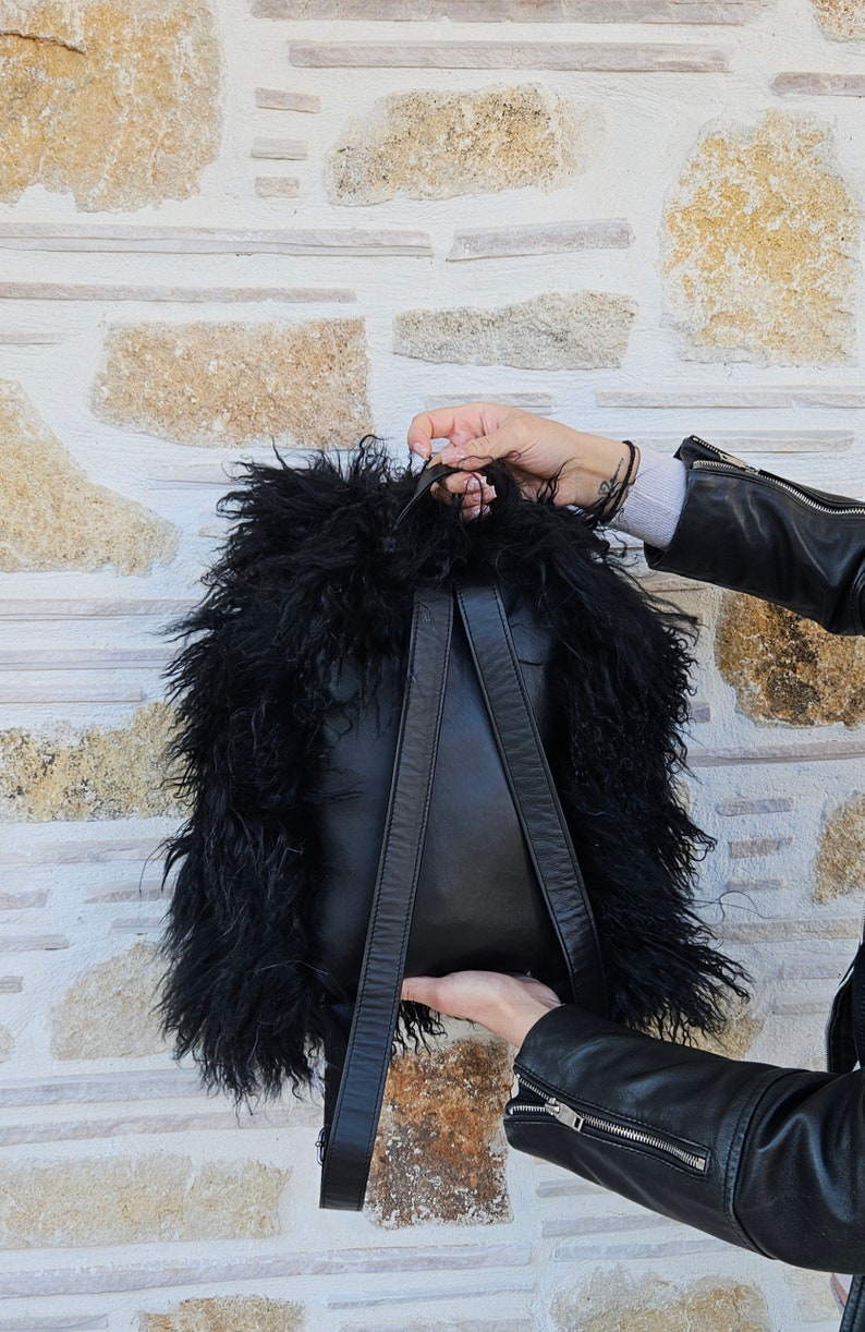 Fur Bag,real Fur Backpack,mongolian Fur Bag - Etsy