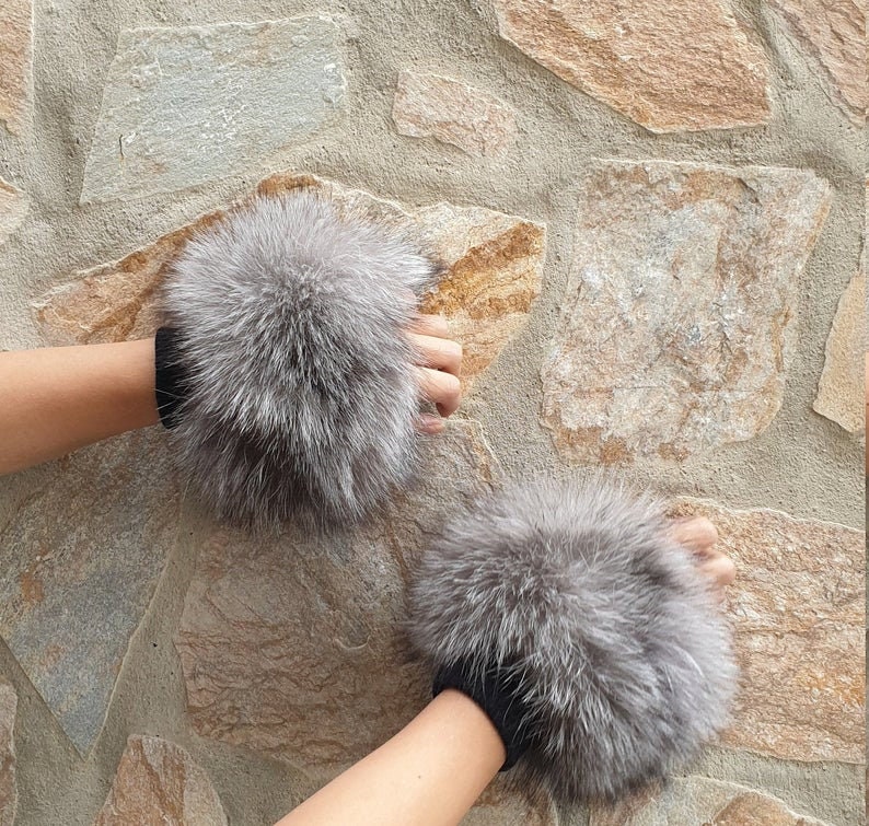 Fur cuffsreal fur cuffsfox fur cuffs | Etsy