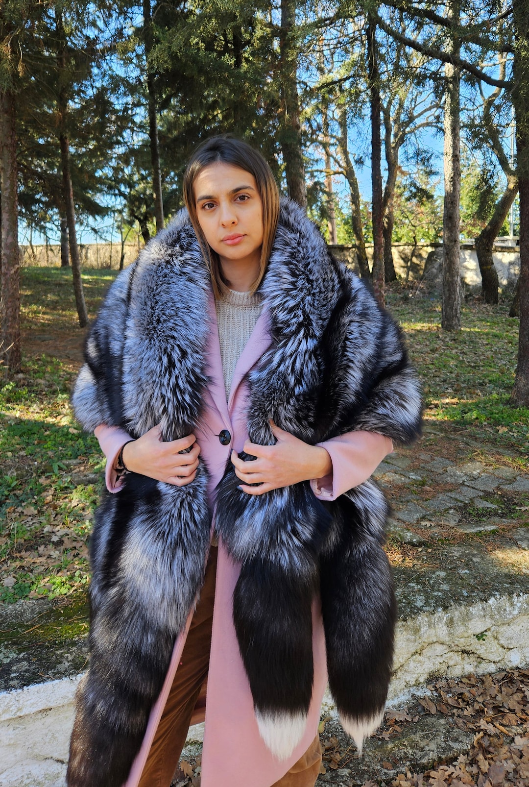 Fur Collar,fur Boa, Fur Scarf, Full Pelts Fox Collar - Etsy