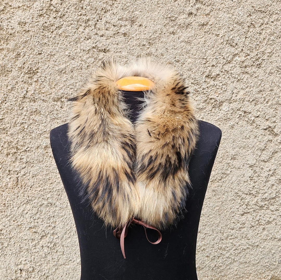 Fur Collar,fin Raccoon Fur Collar,real Fur Collar - Etsy