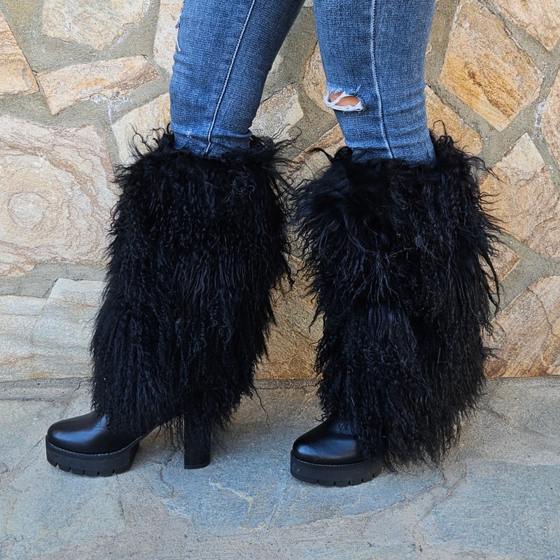Fur Leg Warmers - Etsy