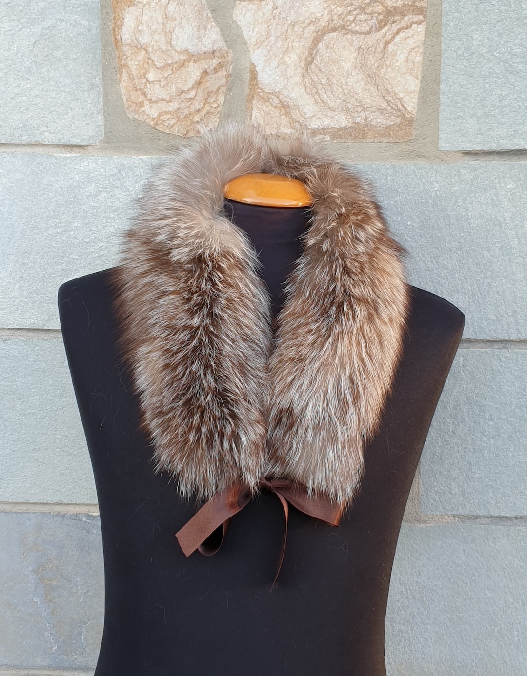 Crystal Fox Fur Collar,real Fur Collar - Etsy