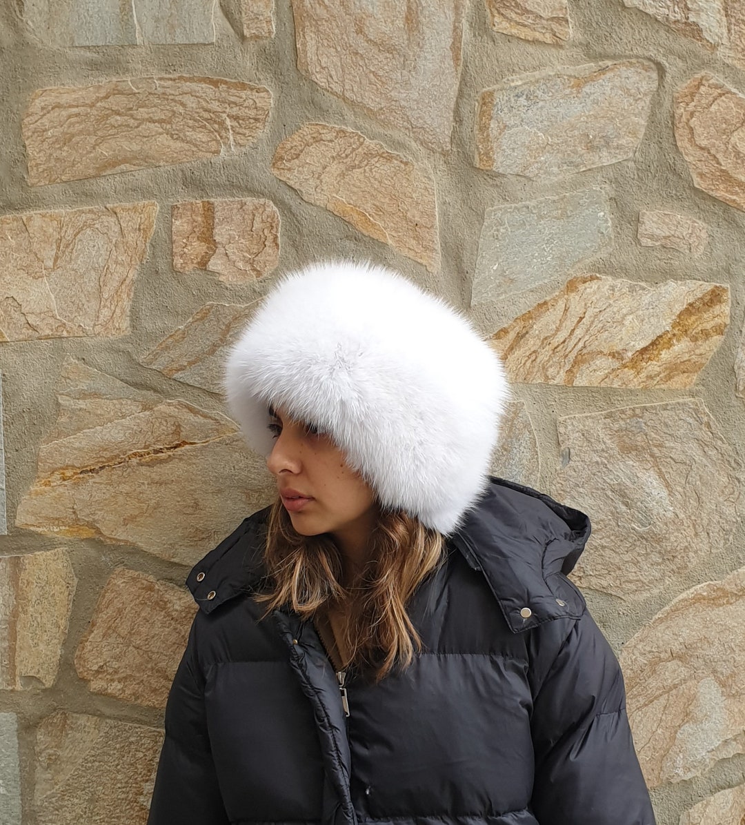 Fur Hat,fox Fur Hat,real White Fur Hat - Etsy