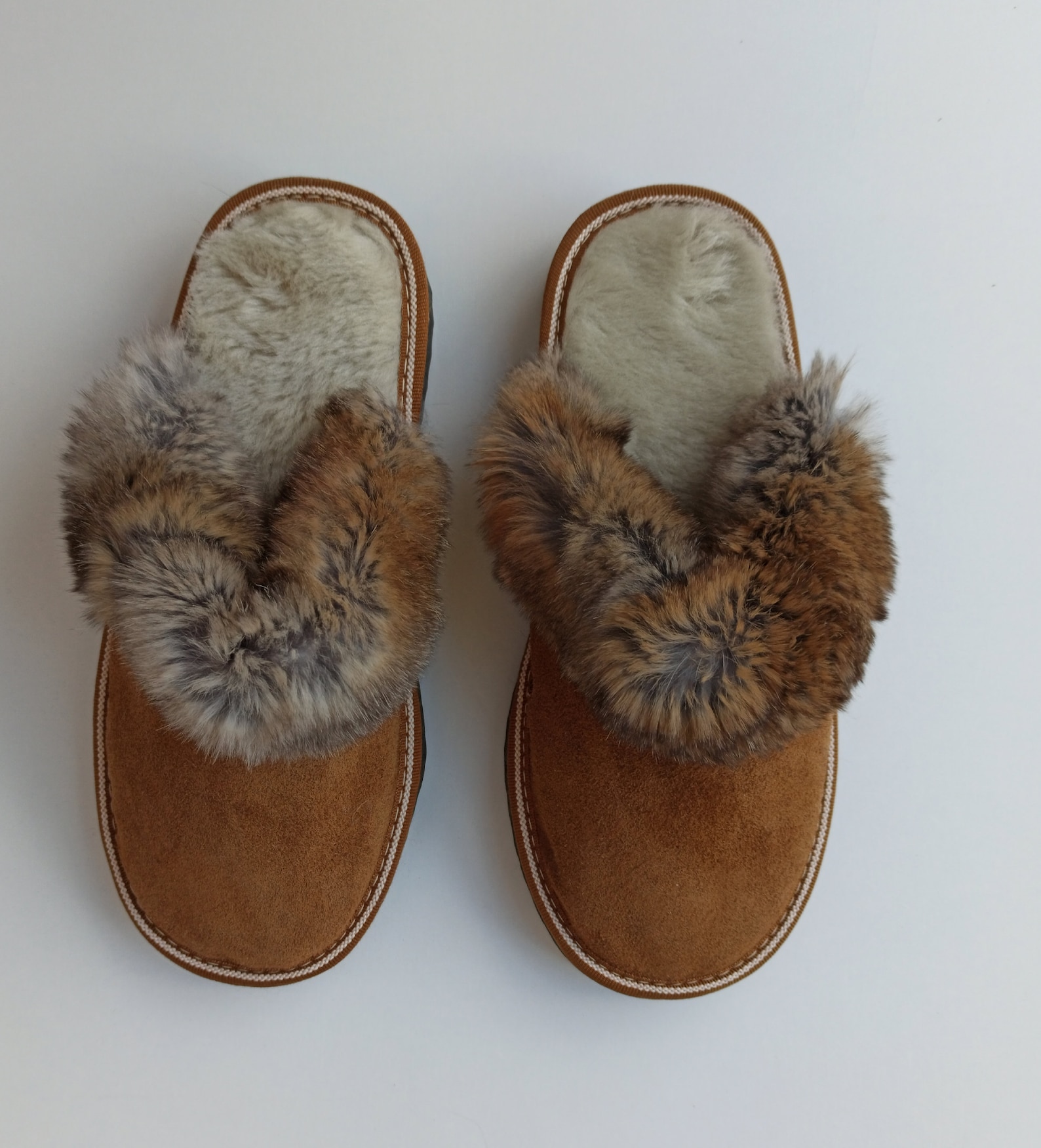 Fur Slippers,sheepskin Slippers,real Fur Shoes - Etsy