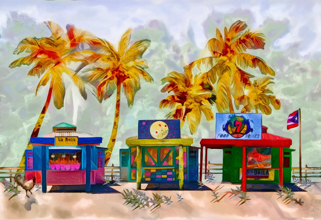 Kioskos De Piñones Fine Art Giclée Print, | Great Gift Ideas | Unique ...