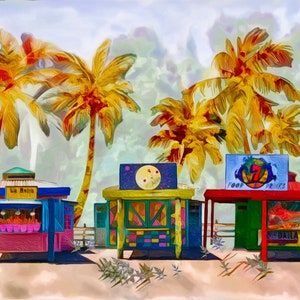 Kioskos De Piñones Fine Art Giclée Print, | Great Gift Ideas | Unique ...