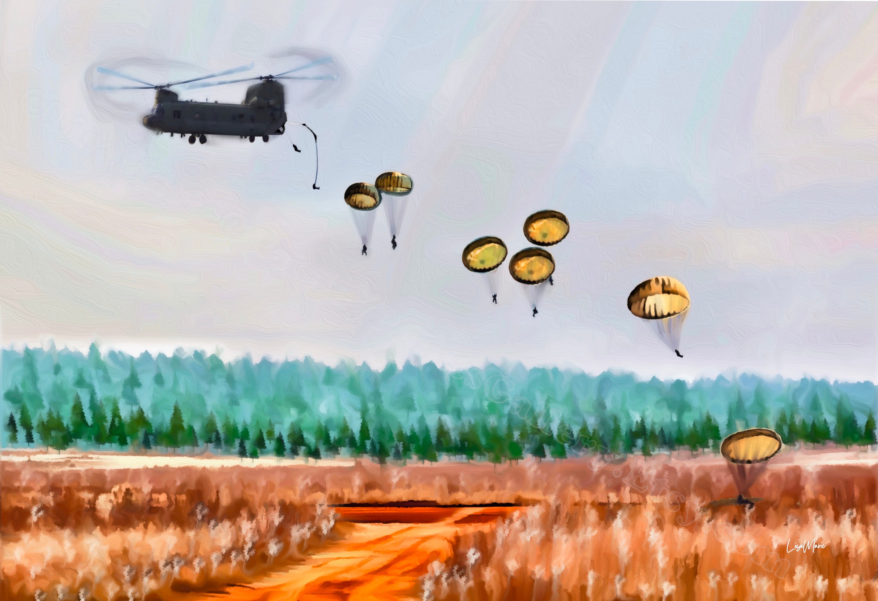 Chinook Jump Sicily Drop Zone Fine Art Giclée, | Great Gift Ideas ...