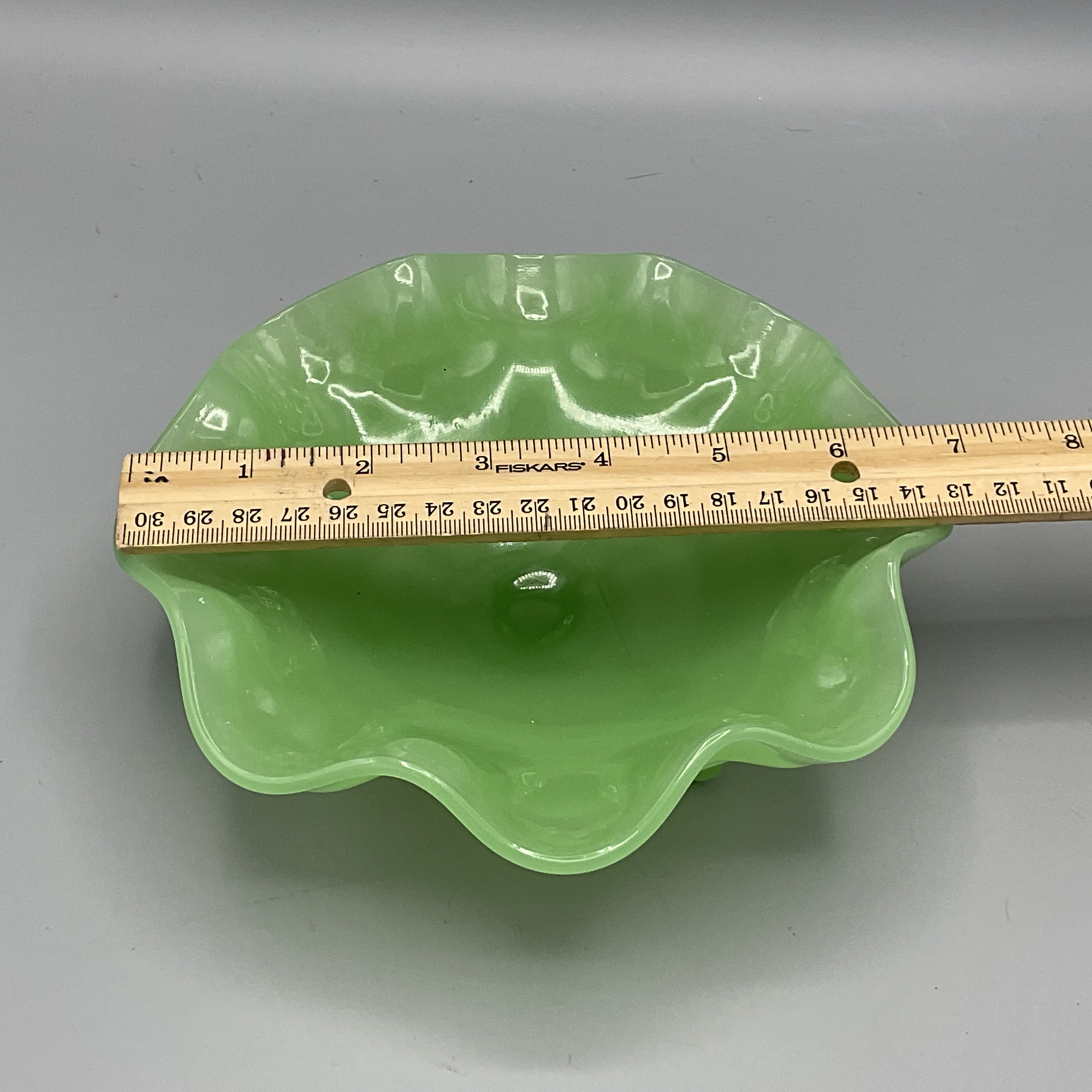 1930s Fenton Jadeite 3 Footed Ruffled 7 Bowl - Etsy