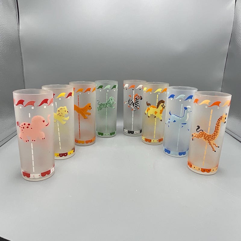 Carousel Vintage Glasses - Etsy