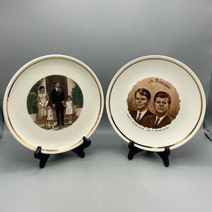 John F Kennedy Family and Memoriam Plates—set of 2 - Etsy