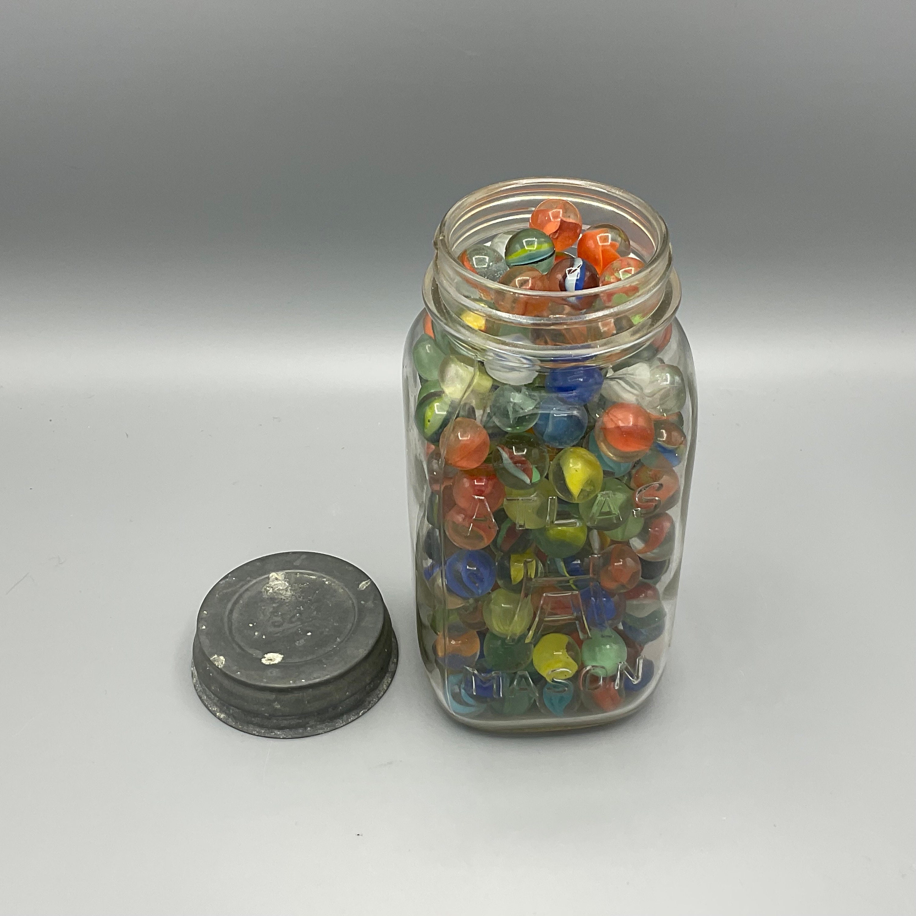 Hazel Atlas Quart Mason Jar of Marbles - Etsy