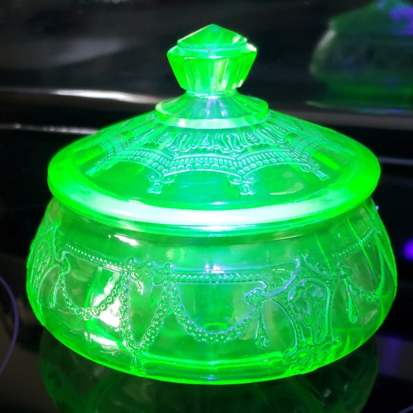 Uranium Glass Dish - Etsy