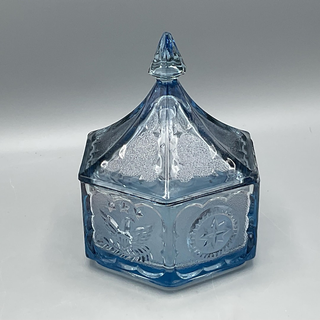 Tiara Colonial Light Blue Candy Dish and Lid - Etsy