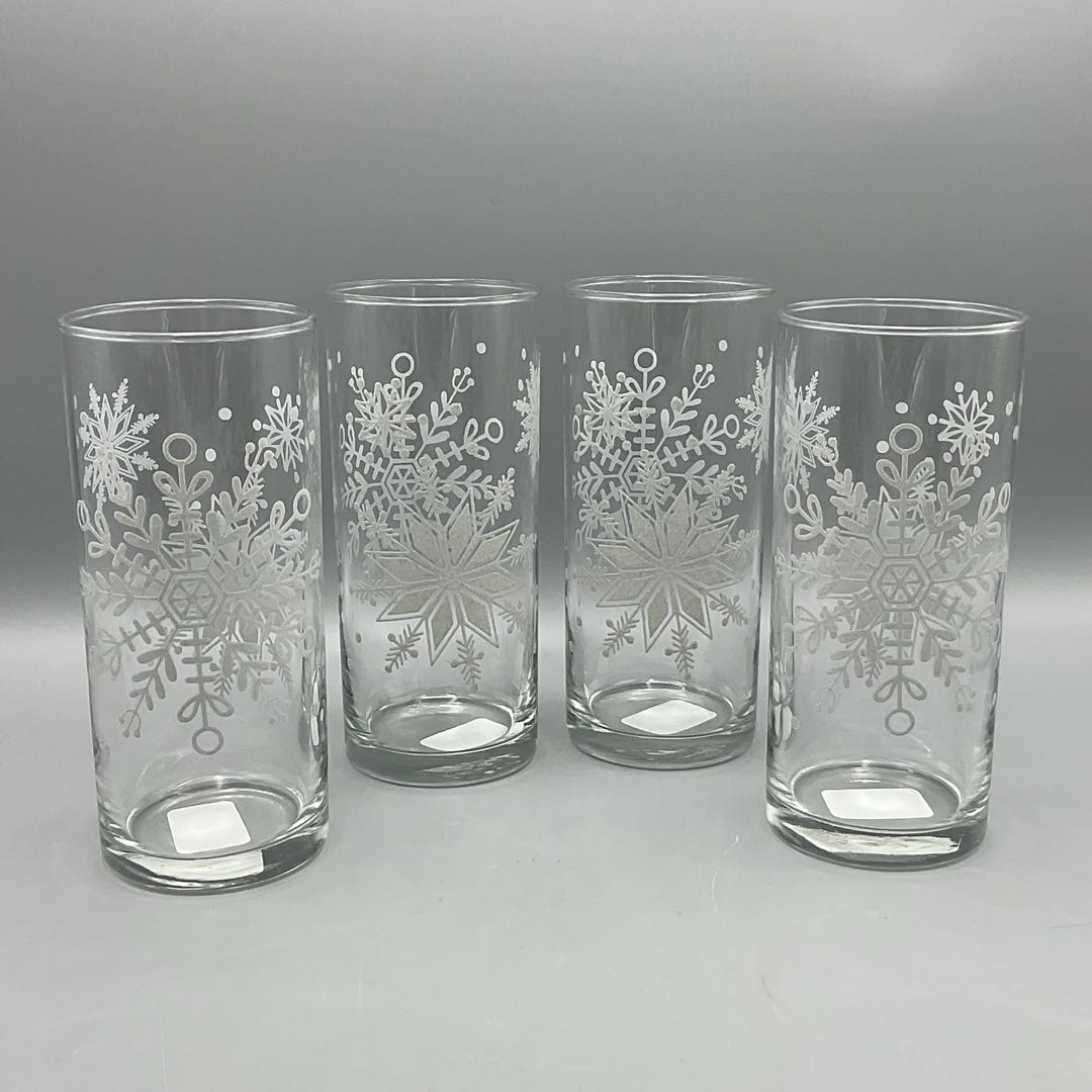 Cristar Lexington Snowflake Cooler Glasses—set of 4 - Etsy